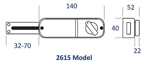 Codeslot BL2615 voor houten poort met vergrendelhaak, Borglocks ...