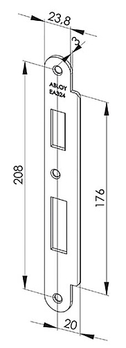 EA324 sluitplaat assa abloy